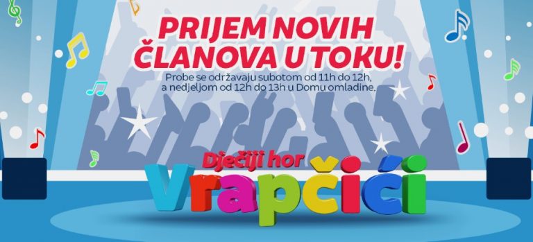 Dječiji hor “Vrapčići” prima nove članove