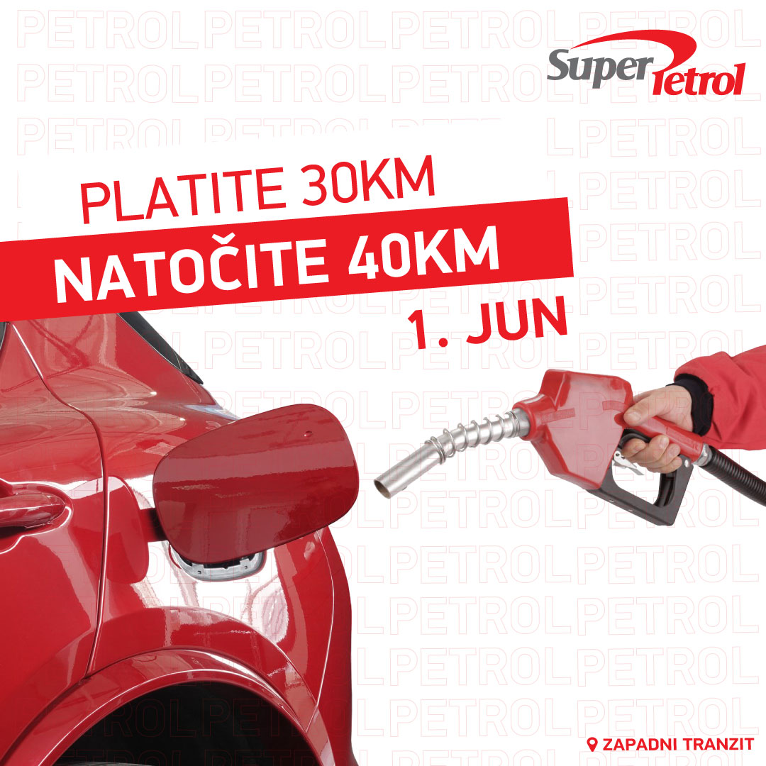“Super petrol” u utorak poklanja 10 KM besplatnog goriva