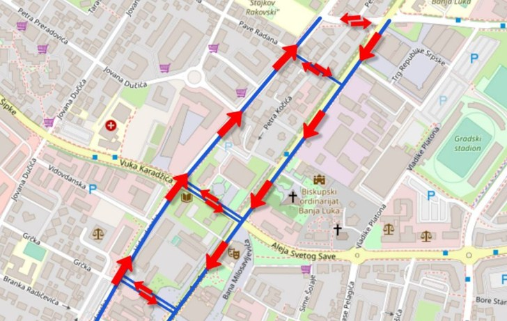 Pogledajte kako će se voziti u Banjaluci (Mapa-foto)