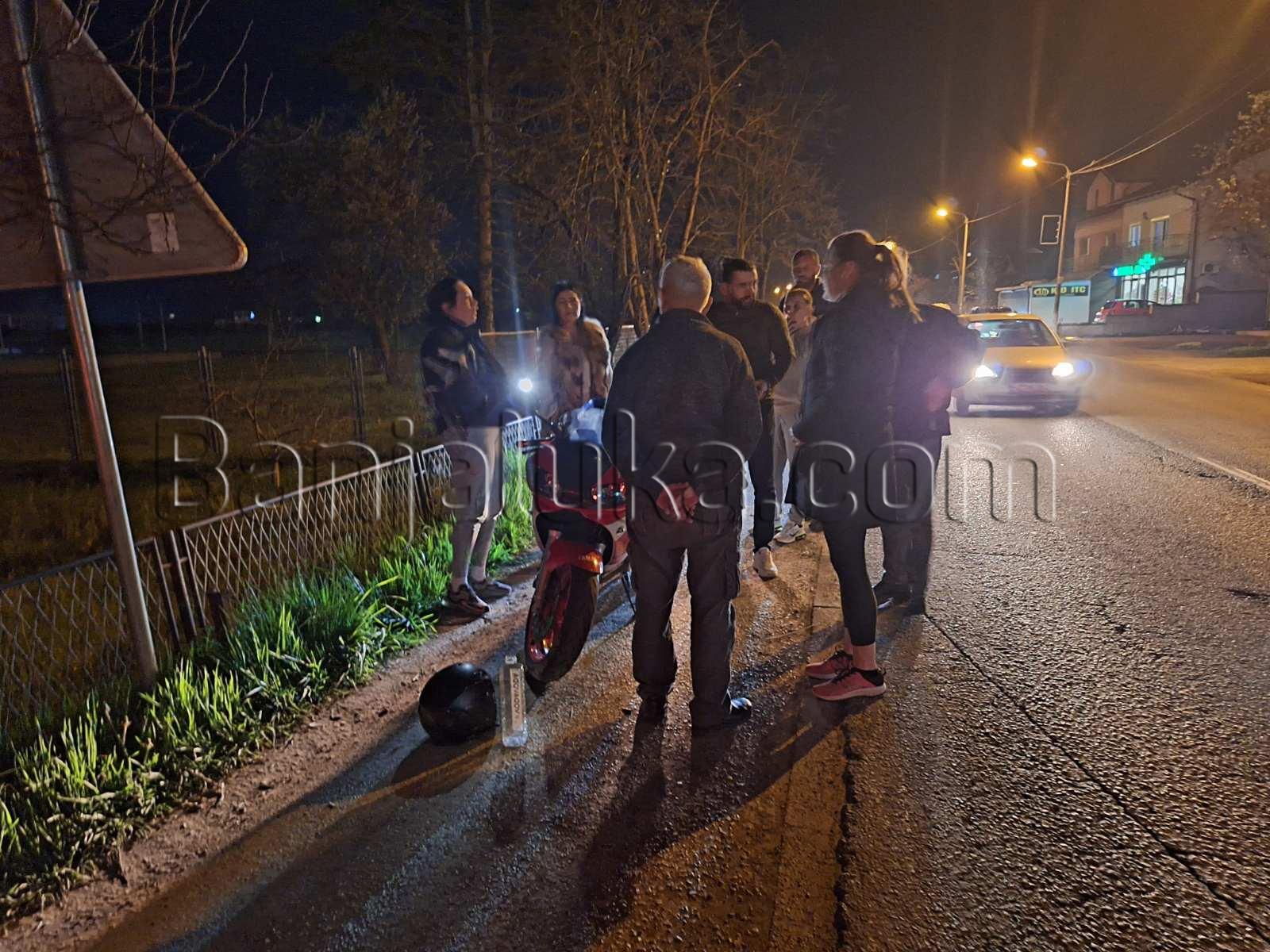 Djevojka oborena sa motora kod pekare Manja